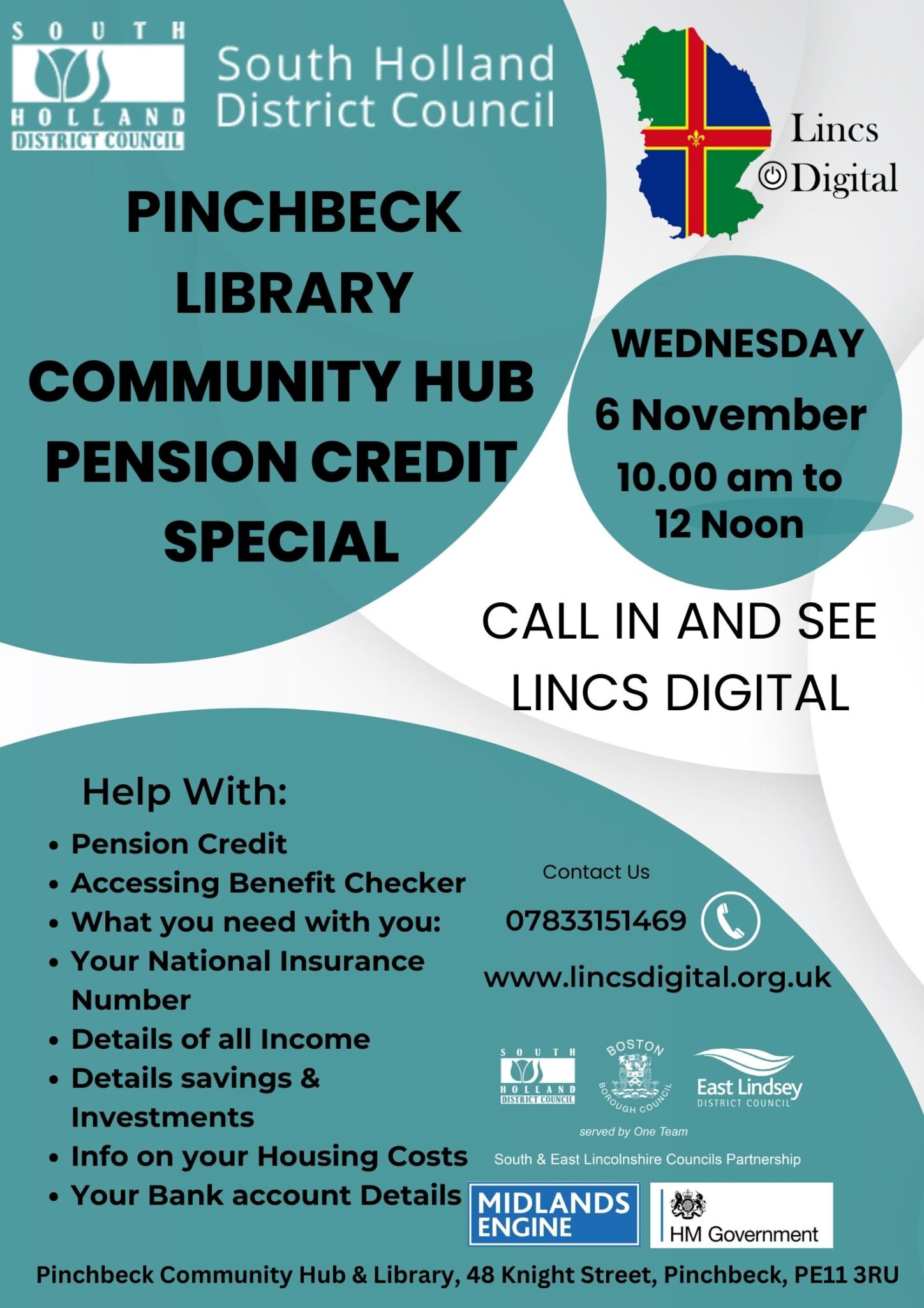 Pension Credit Special - Pinchbeck Hub and Library