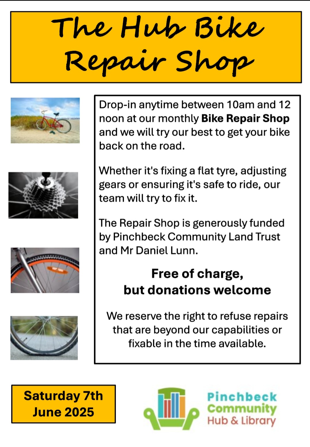The Hub Bike Repair Shop - Pinchbeck Hub and Library