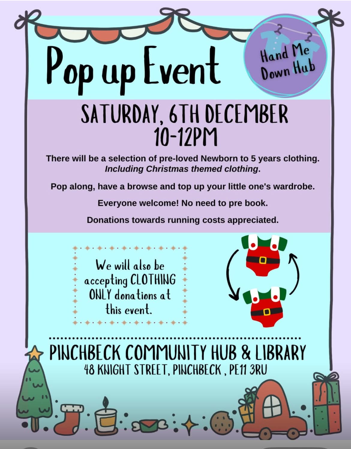 Hand Me Down Hub POP UP - Pinchbeck Hub and Library